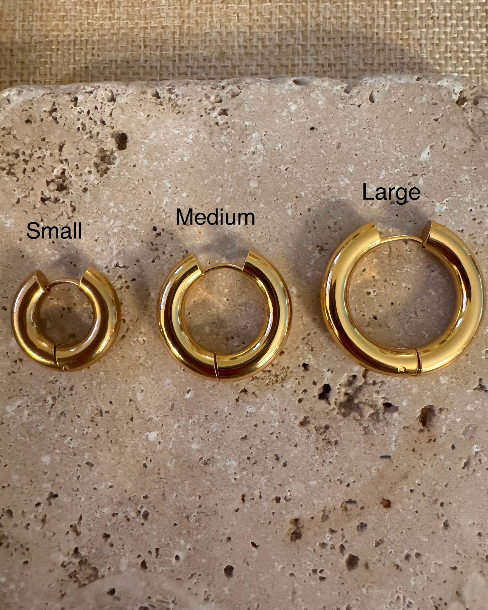 Gold hoop earrings london store